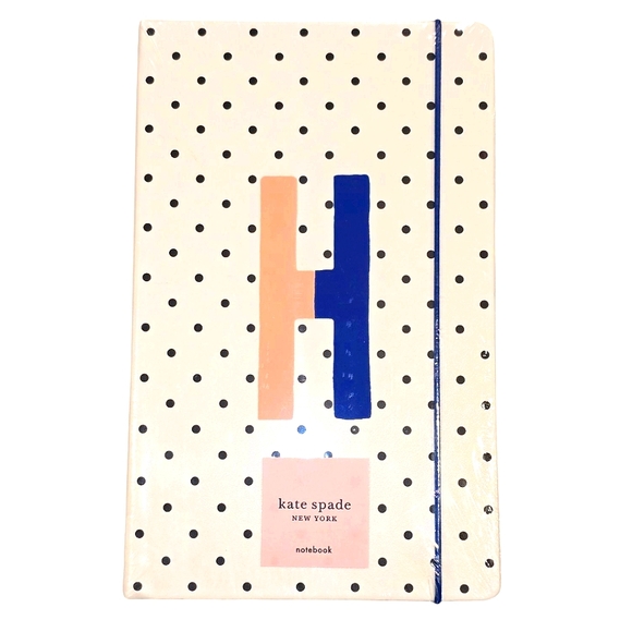 kate spade | Office | New Kate Spade Polka Dot Notebook With H Monogram ...